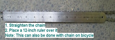 Bicycle: Measuring Chain Wear using a 12-Inch Ruler